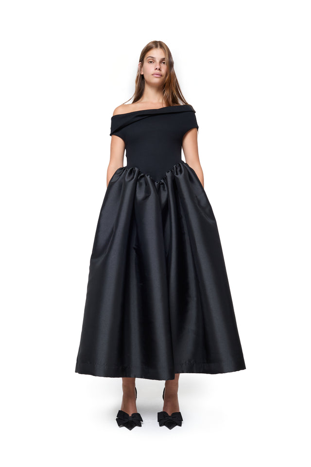 BLACK OFF SHOULDER PRINCESS DRESS – MARQUES ' ALMEIDA