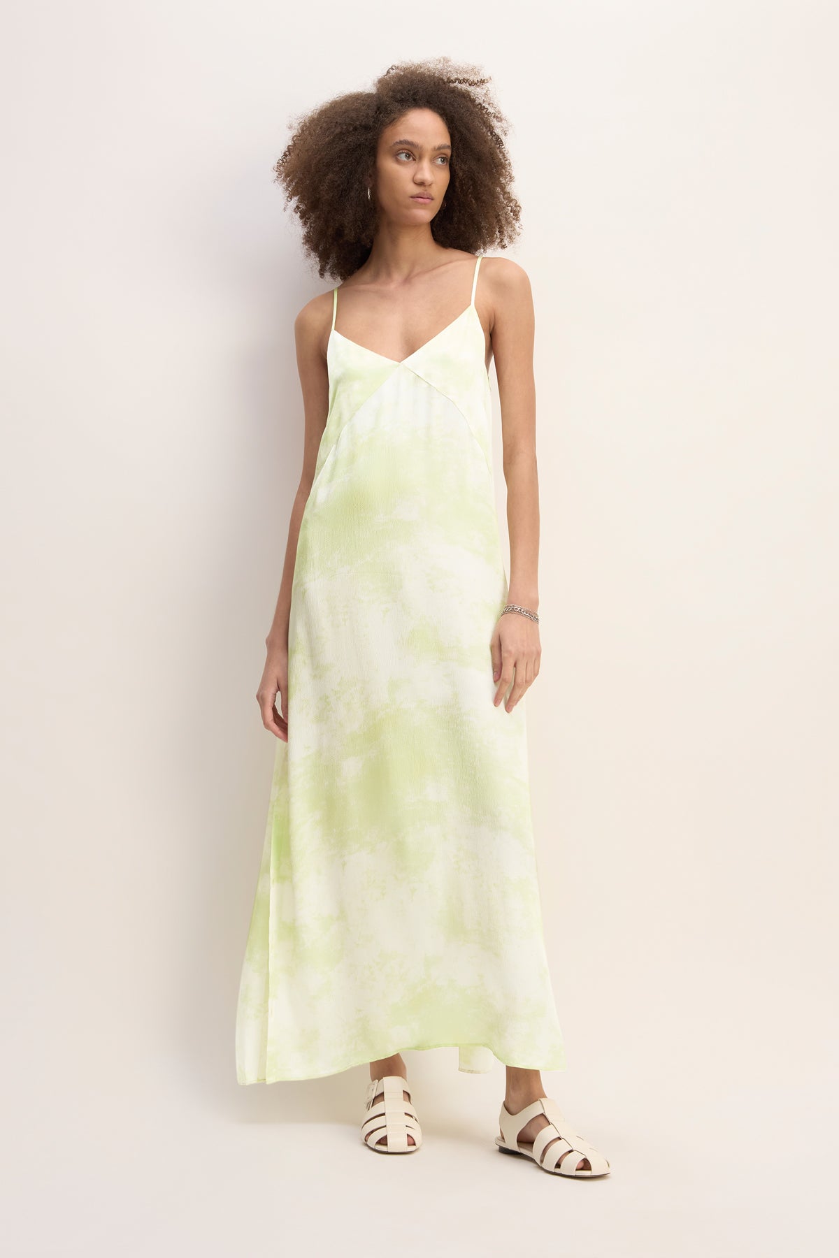 GREEN TIE DYE SLIP DRESS – MARQUES ' ALMEIDA