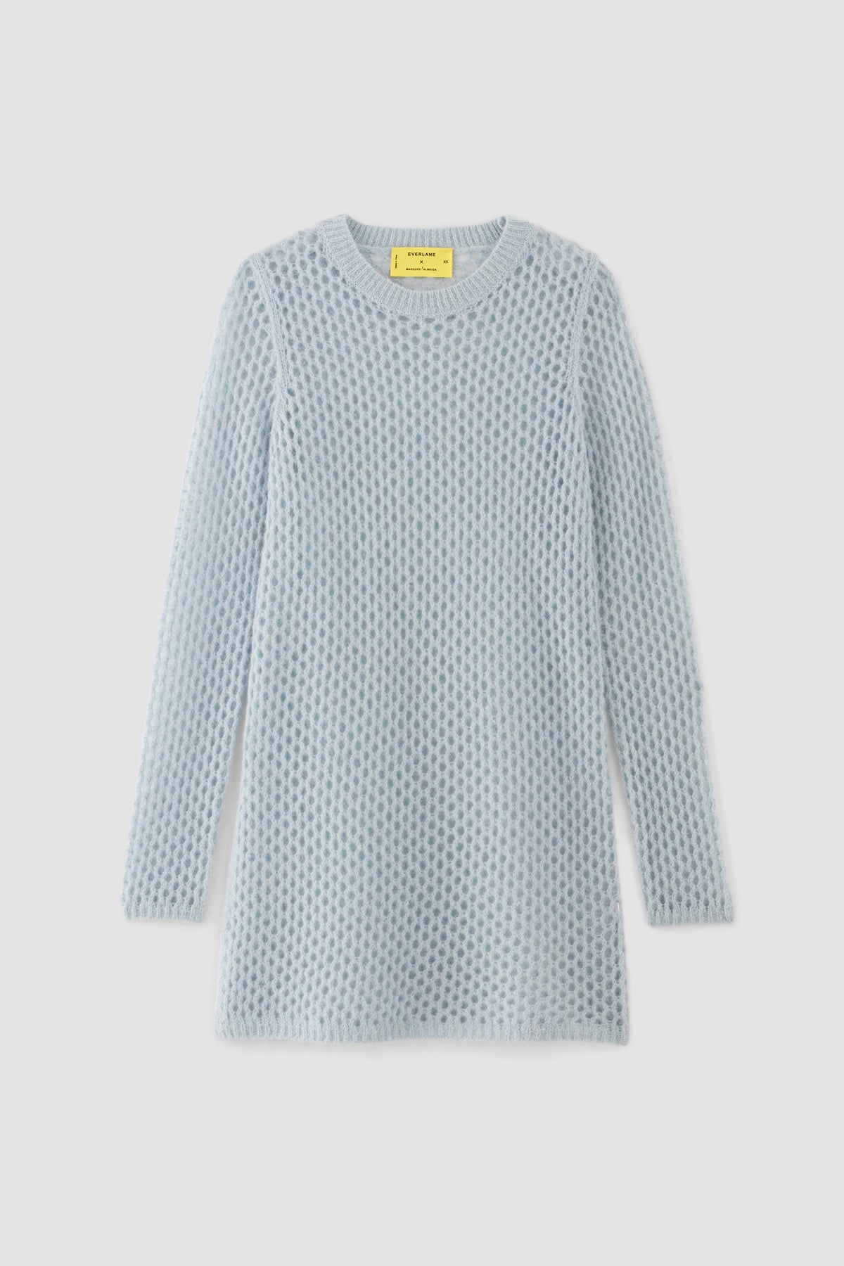 LIGHT BLUE MESH KNIT LONG JUMPER – MARQUES ' ALMEIDA
