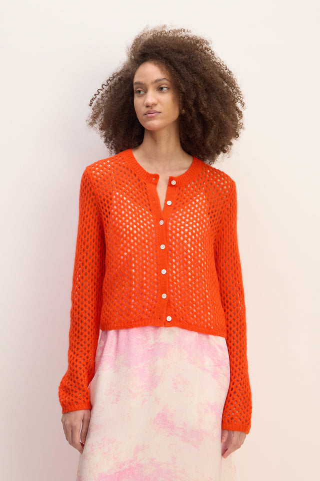 ORANGE MESH KNIT CARDIGAN – MARQUES ' ALMEIDA