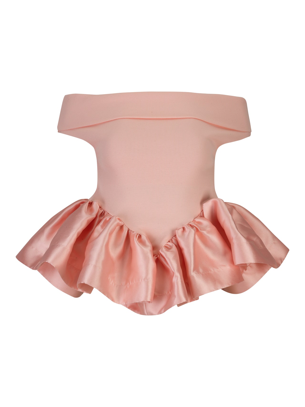 PINK OFF-SHOULDER TOP WITH PEPLUM – MARQUES ' ALMEIDA